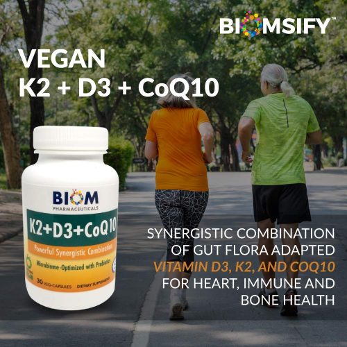 Biom Vitamin D3+K2+CoQ10 | BIOM Probiotics | Promote Bone Health