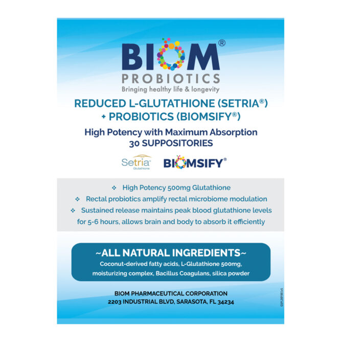 High Potency Glutathione Suppositories